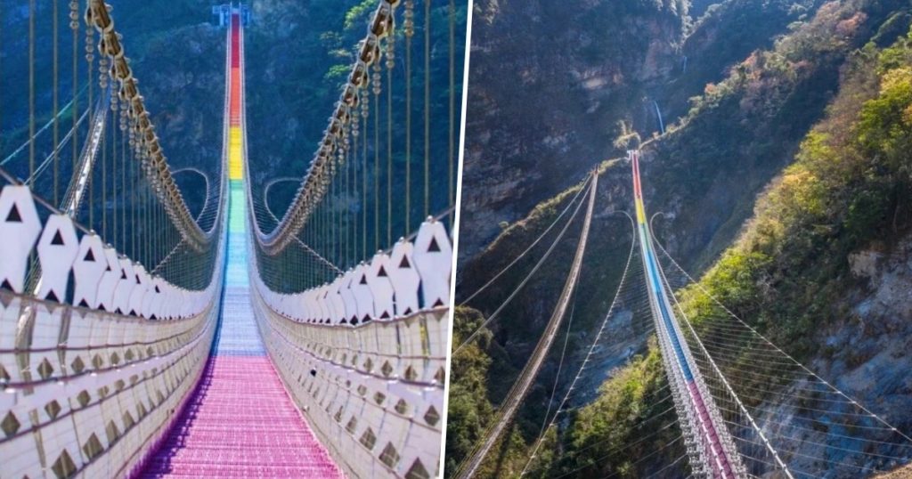 Taiwan's Shuanglong Rainbow Suspension Bridge Will Take Your Breath Away