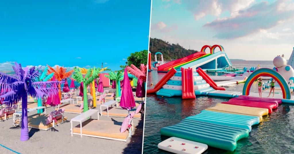 LOOK: Subic's Inflatable Island Just Got a Rainbow Makeover